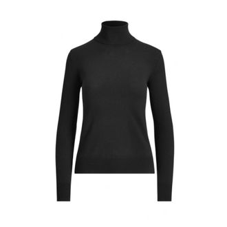 Polo Ralph Lauren Slim Fit Kaschmir-Rollkragenpullover - - Knitwear - Damen - Schwarzk - L