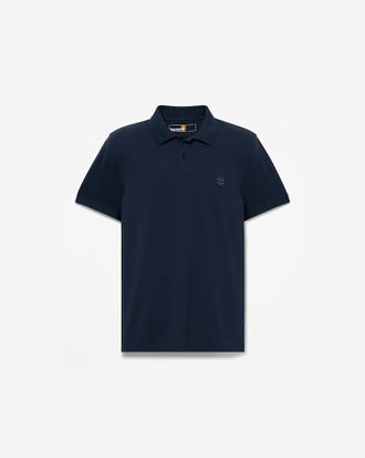 Timberland Millers River Kurzarm-Polohemd aus Stretchmaterial f&uuml;r Herren in Dunkelblau, Herren, Blau, Gr&ouml;&szlig;e
