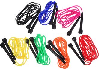 TOPBATHY 7 Teiliges Trainingsseil Set Zum Abnehmen Springseil Für Sport Seilspringen Seilrennen Boxen Fitnessstudio Verstellbares Fitnessseil Pvc