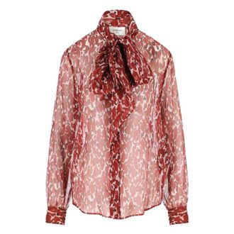 Saint Laurent Bluse mit Blumenprint - - Blouses & Shirts - Damen - Mehrfarbig - M