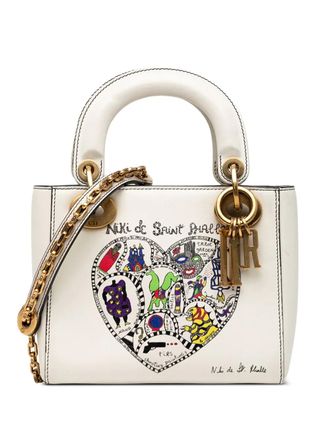 Dior x Niki de Saint Phalle mini sac &agrave; bandouli&egrave;re Lady Dior (2017) - Blanc