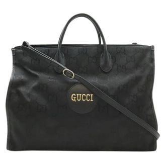 Gucci Pre-owned Off The Grid Nylon Canvas Leather 2way Bag - - Pre-owned - Damen - Schwarzk - ONE SIZE