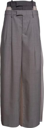 Erika Cavallini Semi Couture Femme, Pantalons, Gris, Taille: 38 FR Wide Pantalons