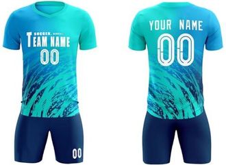 Generic Kit de football personnalis&eacute; pour enfants, hommes, femmes, jeunes, maillot et short de football avec num&eacute;ro de nom et logo de l&eacute;quipe, 2-6, L