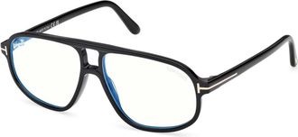 Tom Ford unisex, Accessoires, Noir, Taille: 57 MM Blue Block Navigator Opticals