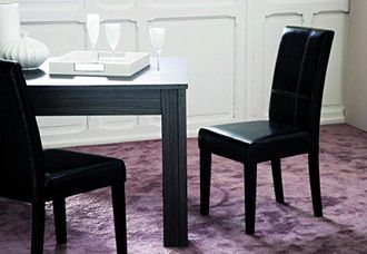 Demeyere Sessel Guevara PU, Gestell aus massivem Kiefernholz, bezogen mit Stoff aus Poly, Braun/Mattschwarz, 450x580x950MM