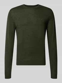 Fynch-Hatton Regular Fit Strickpullover aus Wolle mit Rundhalsausschnitt