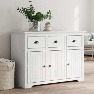 vidaXL Sideboard bodo Weiß 115,5x44x80 cm Massivholz Kiefer - Vidaxl