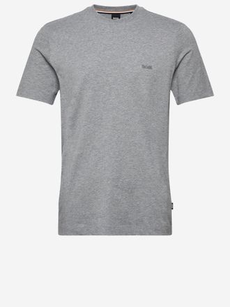 HUGO BOSS Mens Cotton T-Shirt Grey T-Shirts And Polos