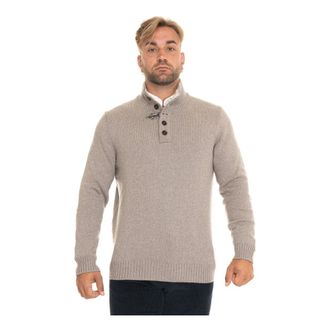 Fay Ikonic Half Zip Wollpullover - - Knitwear - Herren - Beige - 2XL