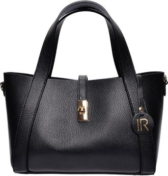 Isabella Rhea Schwarz Rindsledertasche