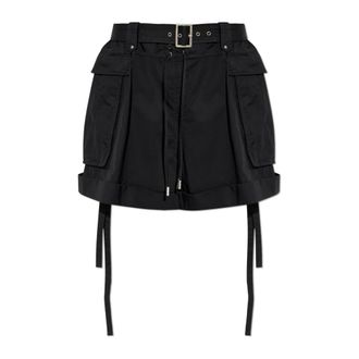 Alexander McQueen Belted Cargo Shorts - - Shorts - Damen - Schwarzk - S