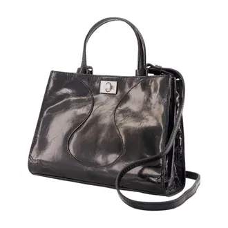 Zadig&Voltaire Womens Jack Nano Vintage Patent Bag - Zadig & Voltaire Leather Black Cowhide Handbags-Purses