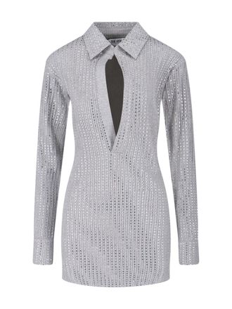 The Attico Strassstein-Minikleid