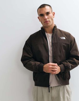 The North Face veste bomber r&eacute;versible Afterburner marron-Gris
