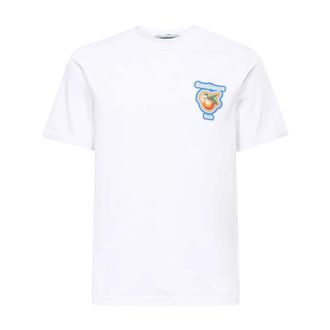 Casablanca T-Shirt mit R&uuml;ckendruck - - Tops - Herren - Wei&szlig; - 2XL