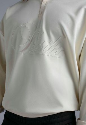 Siksilk Poloshirt SikSilk Herren Ecru Polo Sweater