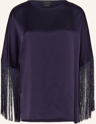 Antonelli Antonelli Firenze Blusenshirt Ardisia Aus Satin Mit 3/4-Arm blau