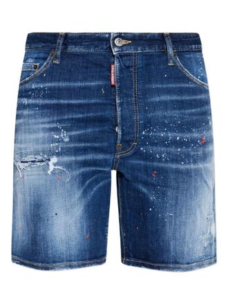 Dsquared2 short chino droit - Bleu