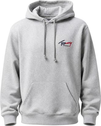 Tommy Jeans Homme, Sweatshirts et sweats &agrave; capuche, Gris, Taille: XS Entry Sign Sweat &agrave; capuche