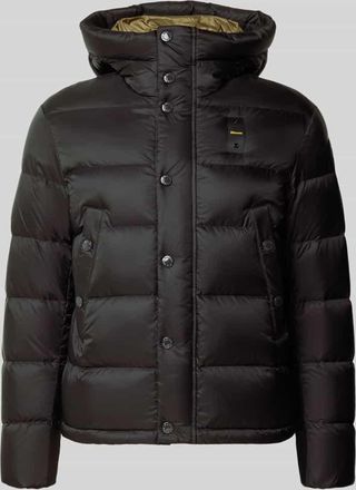 Blauer Steppjacke mit Daunen-Federn-F&uuml;llung Modell CLIPPER