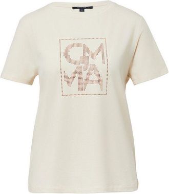 Comma Kurzarmshirt T-Shirt T-Shirt mit Glitzer-Artwork