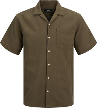 R.D.D. Royal Denim Division R.d.d. royal denim division Herren Rddwayne Structure Resort Shirt S/S Sn, Beech, S EU