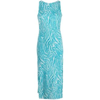 Vitelli Flow Jacquard Scoop Back Maxi Kleid - - Dresses - Damen - Blau - M