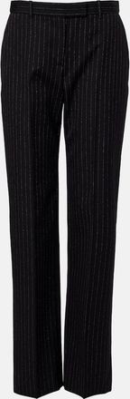 Alexander McQueen Pantalon droit ray&eacute; en laine