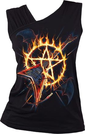 Spiral Hot Metal Frauen Top schwarz M 95% Viskose, 5% Elasthan Everyday Goth, Gothic, Rockwear