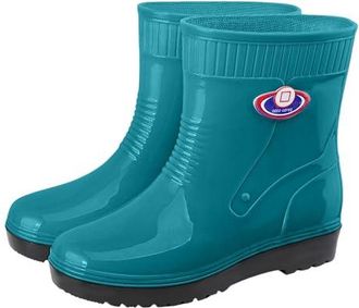 Generic Bottes de pluie pour femme et adulte - Bottes de pluie de taille moyenne - Bottes deau tendance avec rembourrage en coton - Chaussures de travail pour