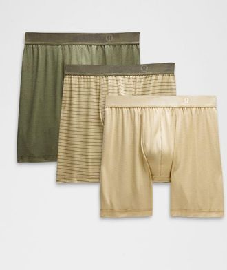 lululemon Always In Motion Lange Boxershorts aus 3er-Pack f&uuml;r M&auml;nner - 18 cm - Gr&ouml;&szlig;e 2XL