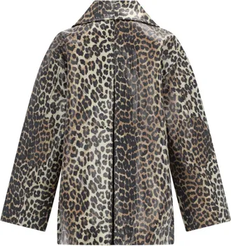 Ganni Laminated Animalier Jacket - Multicolor
