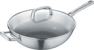 Berndes Wok Tricion Resist 32 cm, Wokpfanne mit Deckel 5,7 l Volumen, f&uuml;r alle Herdarten inkl. Induktion, antihaft beschichtet