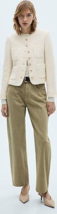 Mango Veste tweed boutons bijoux &eacute;cru - Femme - XXS - MANGO