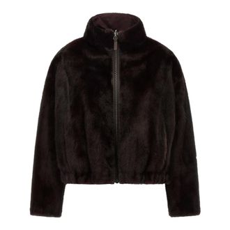 Yves Salomon Veste R&eacute;versible Army - Femme - Vestes - Brun - Taille: 36 FR