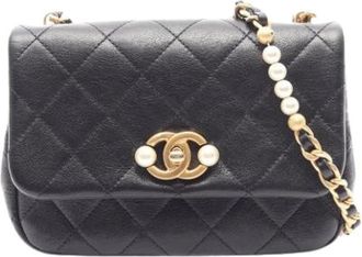 Chanel Mini sac bandouli&egrave;re Pre-owned - Femme - Pre-owned - Noir - Taille: ONE Size
