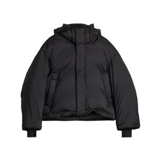 Yohji Yamamoto Kapuzen-Pufferjacke - - Jackets - Damen - Schwarzk - S