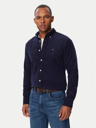 Tommy Hilfiger Hemd Solid MW0MW40486 Dunkelblau Regular Fit
