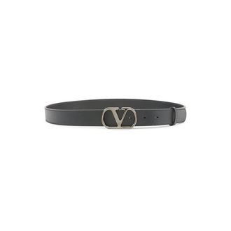 Valentino Ceinture &agrave; logo en cuir de veau