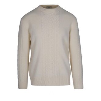 Paolo Pecora Cremefarbener Wollpullover - - Knitwear - Herren - Beige - XL