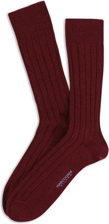 Marcoliani Homme, Sous-v&ecirc;tements, Rouge, Taille: ONE Size Chaussettes mi-mollet habill&eacute;es en cachemire
