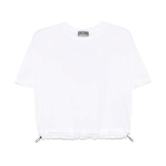 Herno Femme, Tops, Blanc, Taille: 36 FR Camiseta MC B&aacute;sica