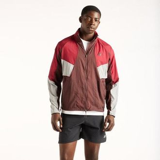 New Balance Herren RC Jacket in Braun/Rot, Polywoven, Gr&ouml;&szlig;e 2XL