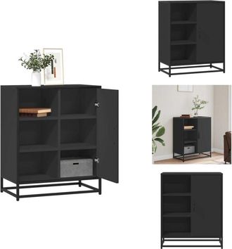 vidaXL Sideboard Schwarz 62x35x76 cm Holzwerkstoff - Sideboard - Sideboards - Anrichte - Regal