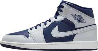 Nike Chaussures Air Jordan 1 Mid Code DQ8426-403 Bleu Homme, Bleu gris blanc, 40.5 EU