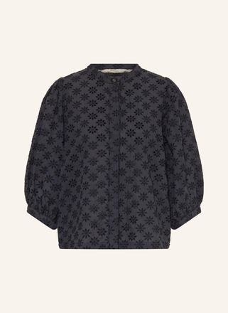 Barbour Bluse Layla Aus Lochspitze Mit 3/4-Arm blau