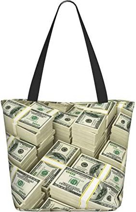 AOOEDM 100 Dollar Bills Ladies Shopping Bag 13x11x7in.Le cadeau parfait pour la Saint-Valentin.Cest de la Saint-Valentin pour maman, fille, &eacute;pouse, etc