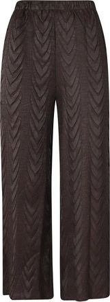 Meimeij Femme, Pantalons, Brun, Taille: 38 FR Pantalon &agrave; motifs