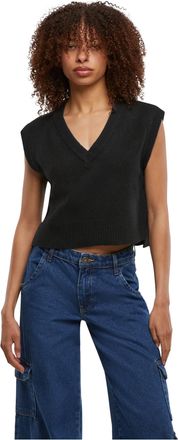 Urban Classics Damen Pullunder Ladies Soft Knit Pullunder, Damen-Pullunder aus weichem Strick, V-Ausschnitt, kurz geschnitten, Gr&ouml;&szlig;en XS - XL